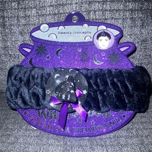 Accessories | Sparkly Witches Hat Plush Spa 3d Headband Cauldron Spooky ...
